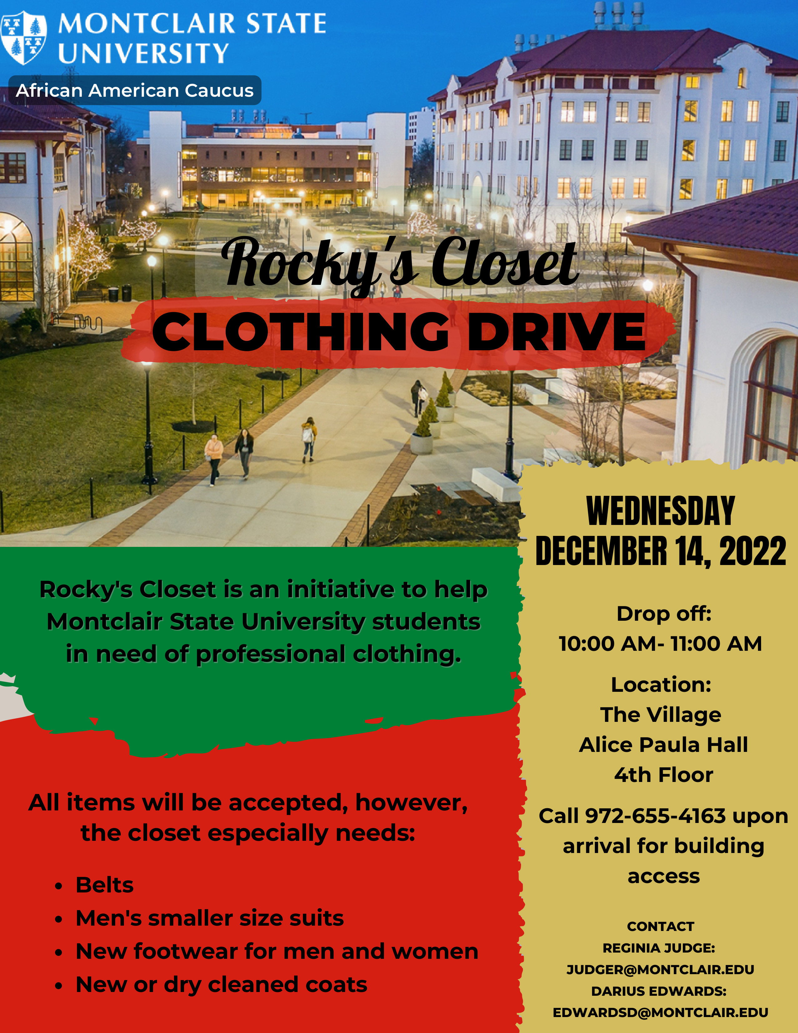 Rocky’s Closet Clothing Drive – December 14, 2022 – African American ...