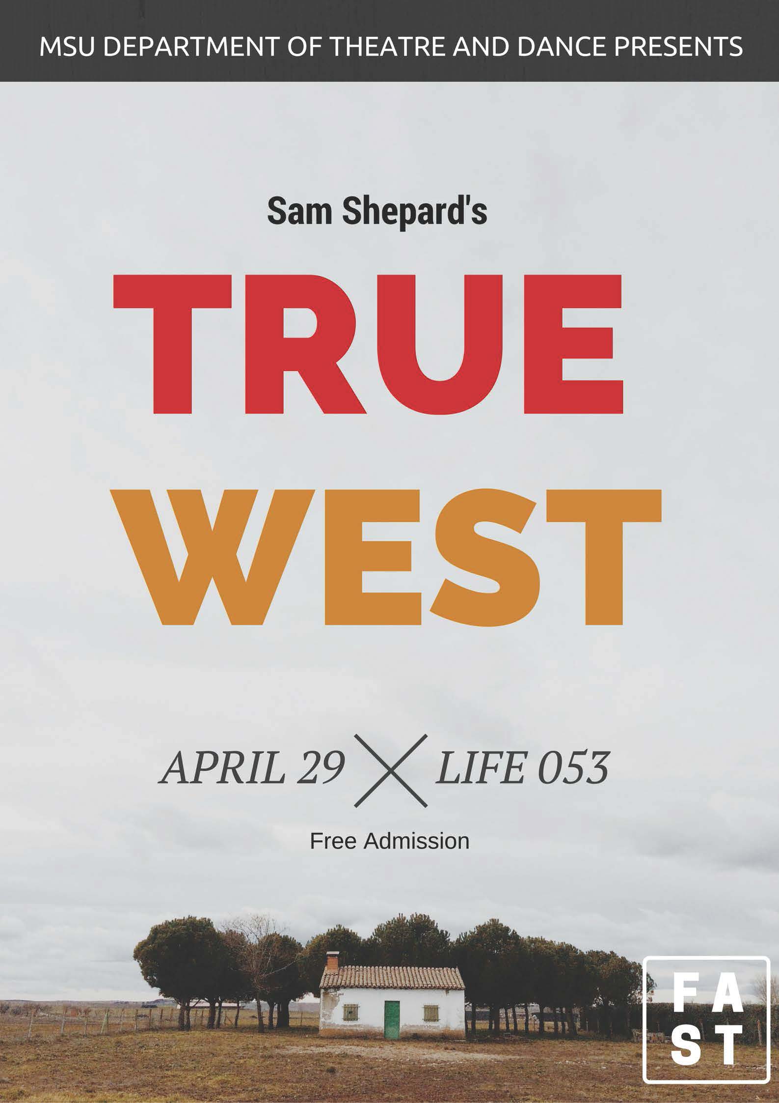 True West: a play by Sam Shepard - University Calendar - Montclair ...
