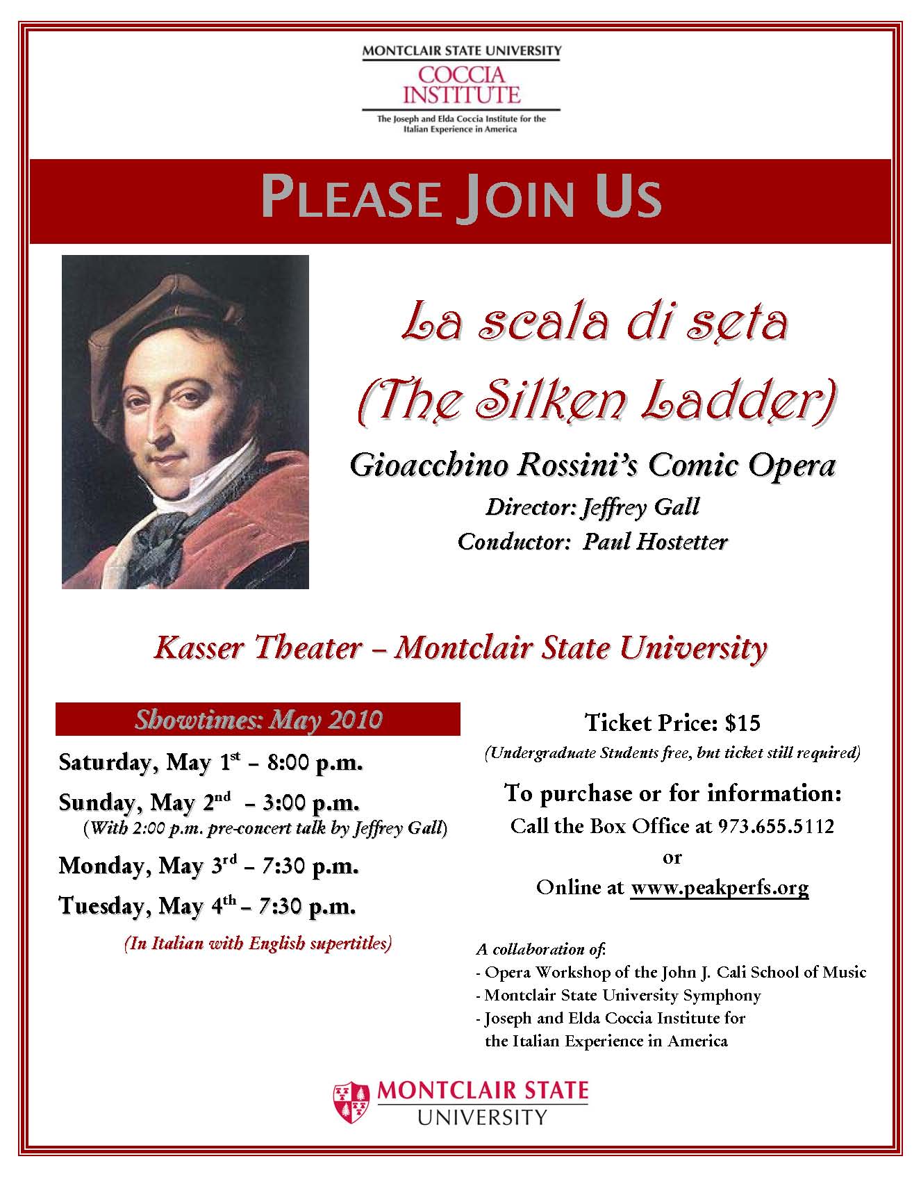La Scala Di Seta (The Silken Ladder) – Coccia Institute - Montclair ...