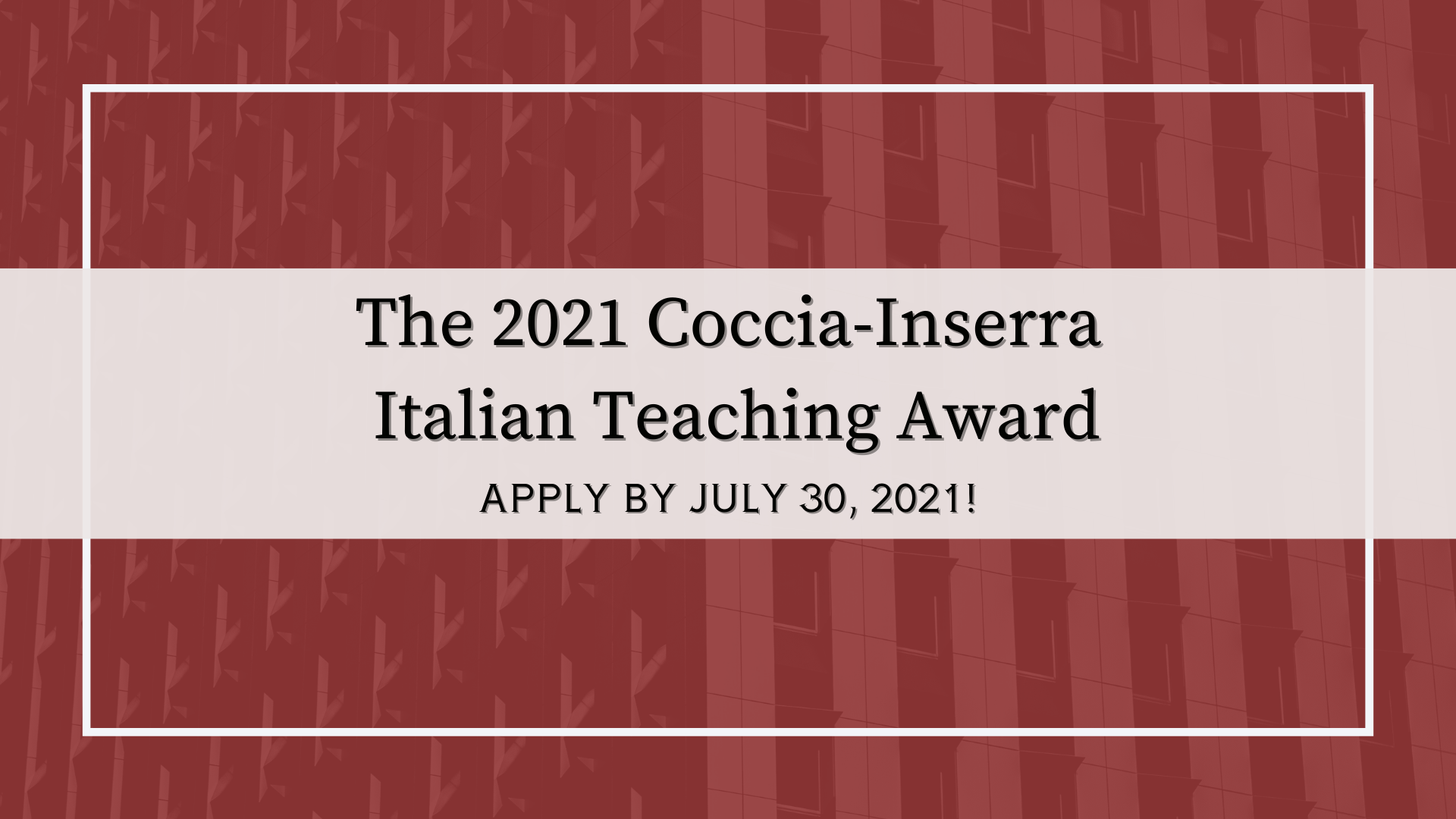 Announcing The 2021 Coccia-Inserra Teaching Award Application – Coccia ...