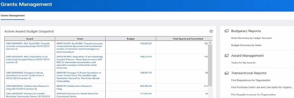 Grants Management – Finance And Treasury - Montclair State University