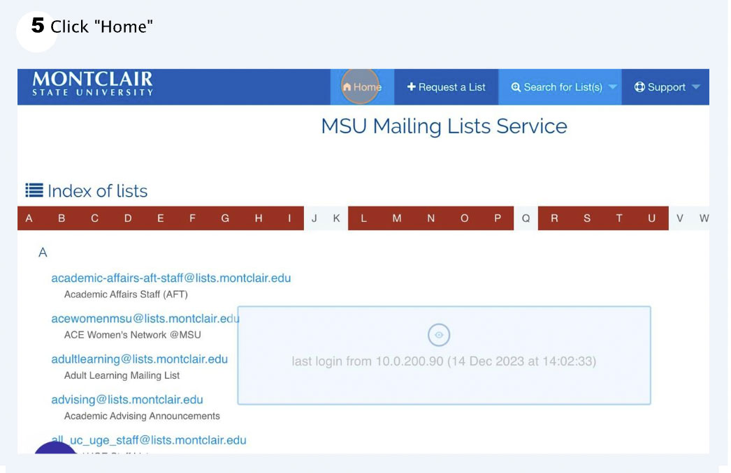 How To Subscribe And Unsubscribe From An Optional Employee Listserv At Montclair State ...