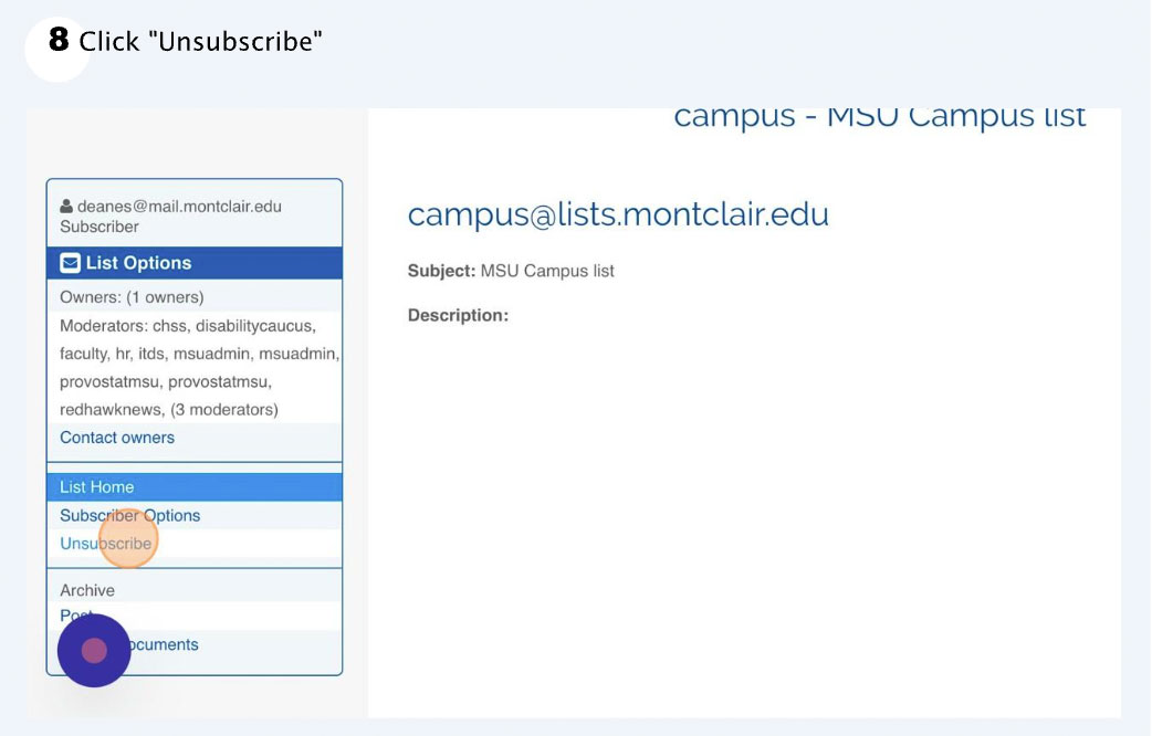 How To Subscribe And Unsubscribe From An Optional Employee Listserv At Montclair State ...