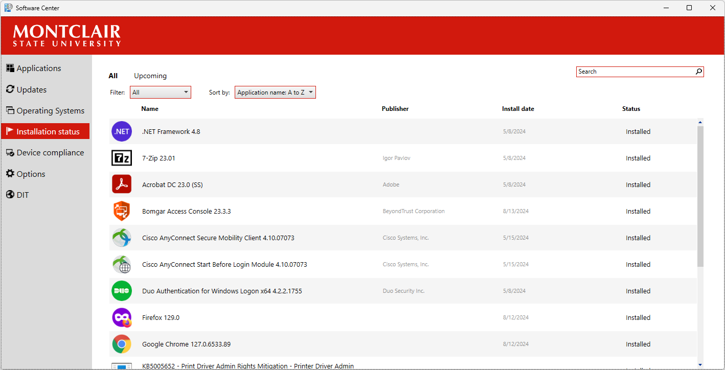Software Center (Windows) – Information Technology Division - Montclair ...