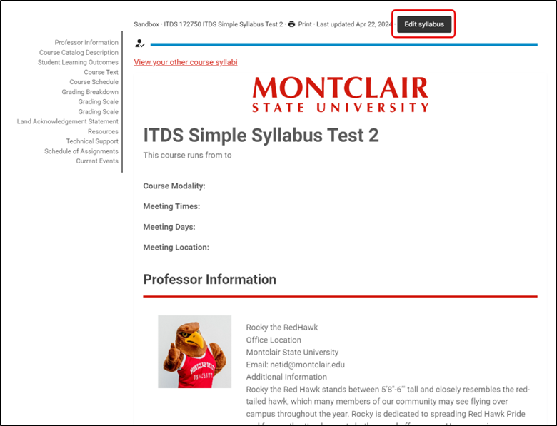 Simple Syllabus: Submitting And Sharing Your Syllabus – Instructional ...
