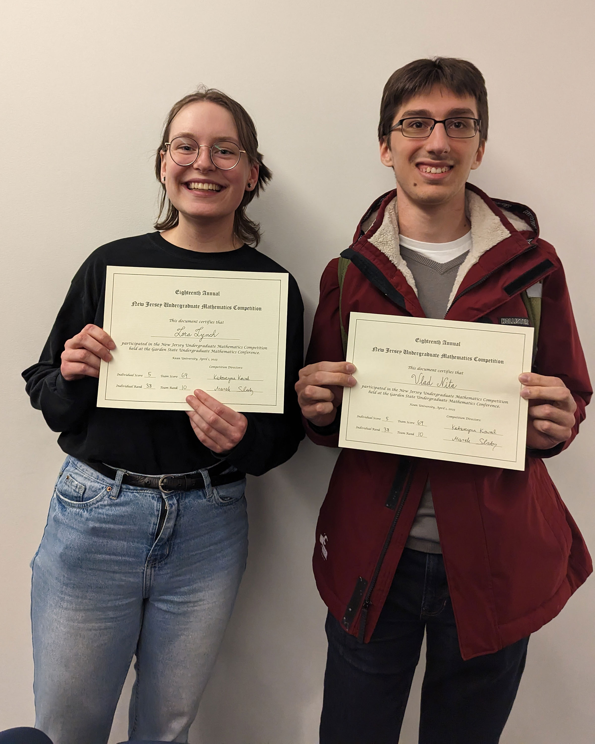 Math Majors Compete In State Competition – Mathematics - Montclair State University