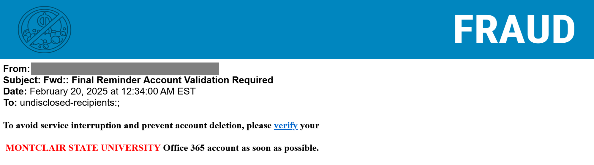 Final Reminder Account Validation Required – Phish Files - Montclair ...
