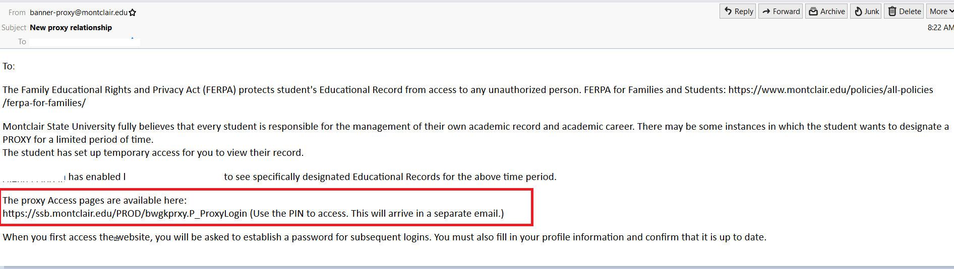Proxy Login Instructions – Red Hawk Central - Montclair State University