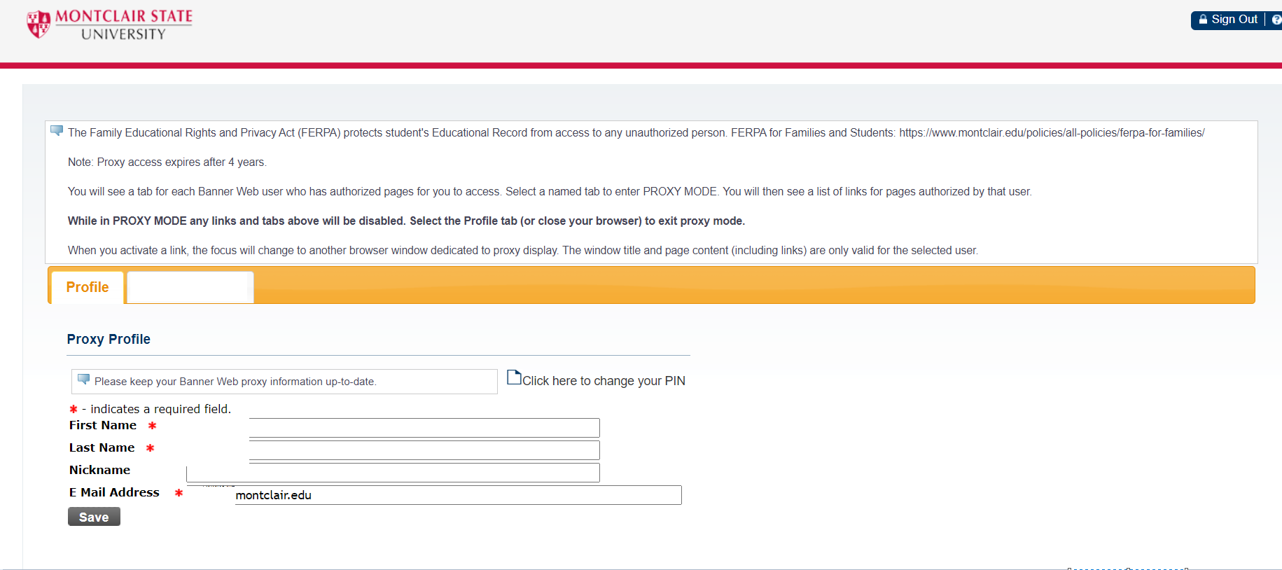 Proxy Login Instructions – Red Hawk Central - Montclair State University