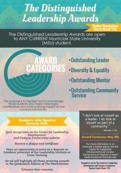 Distinguished Student Leadership Award Nomination - University Calendar ...