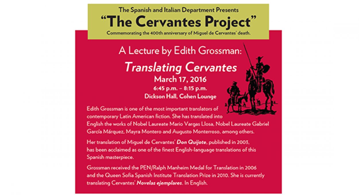 Edith Grossman on The Art of Translating Miguel de Cervantes' Don ...