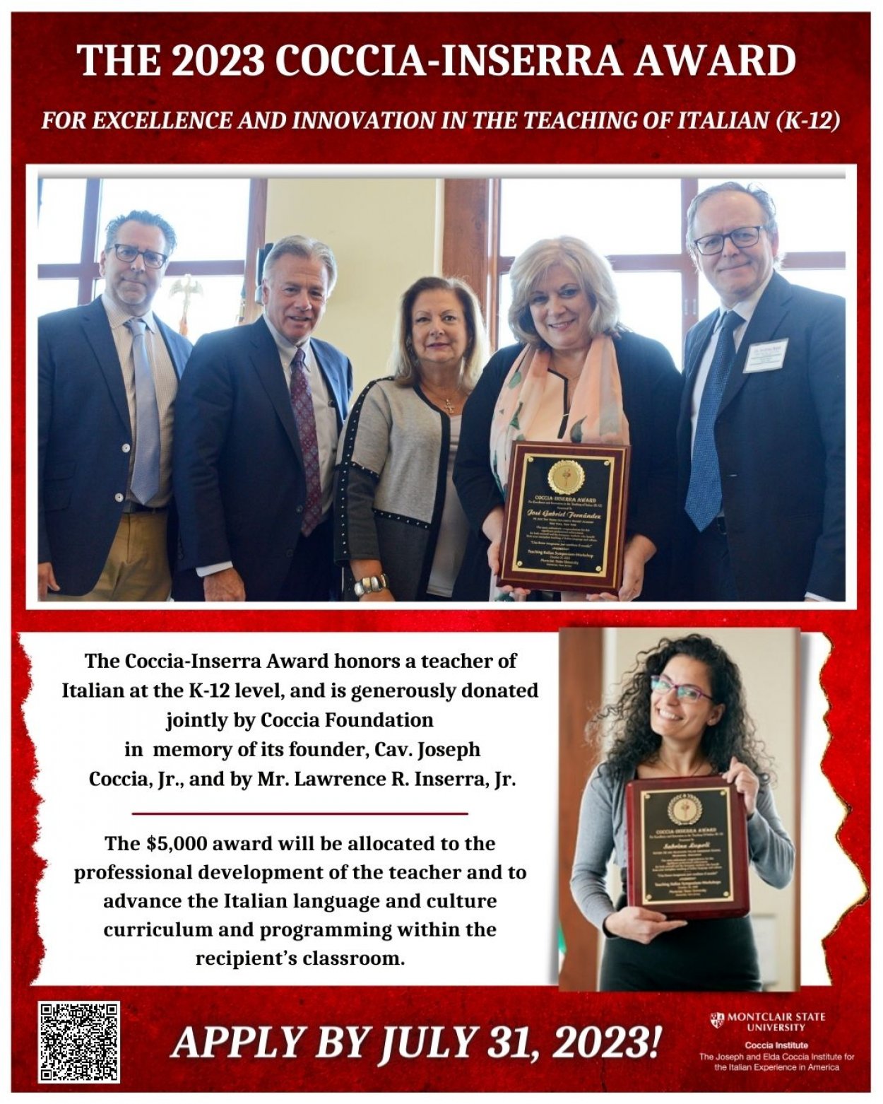 APPLY TODAY For The 2023 Coccia-Inserra Teaching Award! – Coccia ...