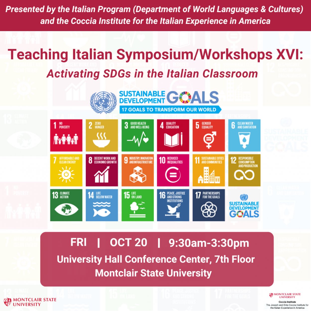 Registration Is NOW OPEN For Teaching Italian XVI: Activating SDGs In ...