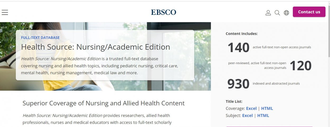 Library Adds Health Source: Nursing/Academic And Health Source ...