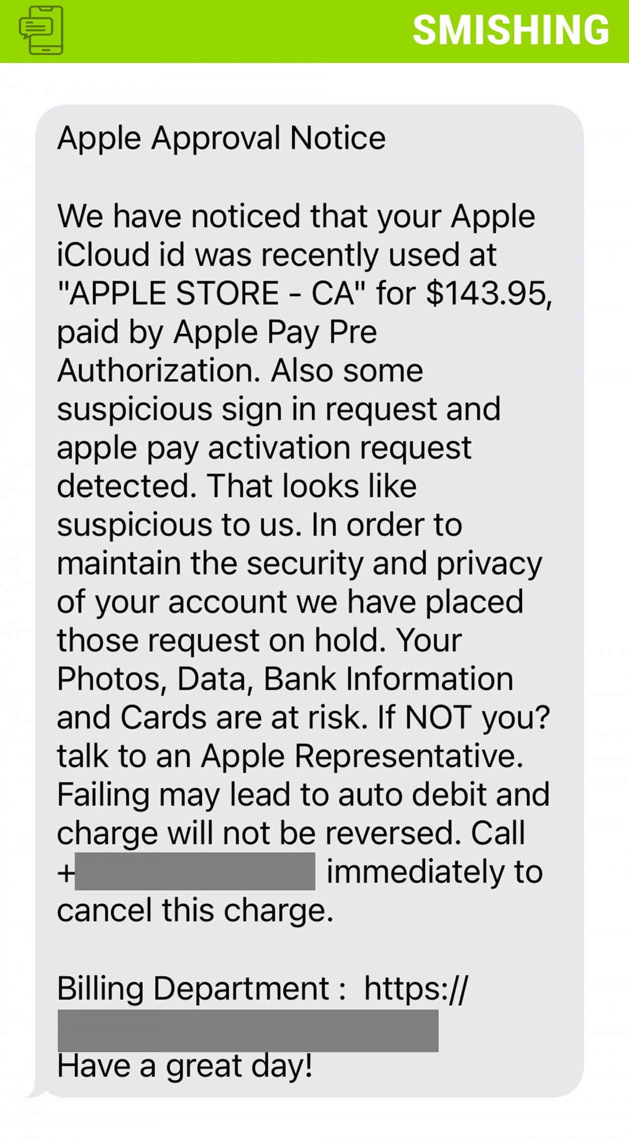 Apple Approval Notice – Phish Files - Montclair State University