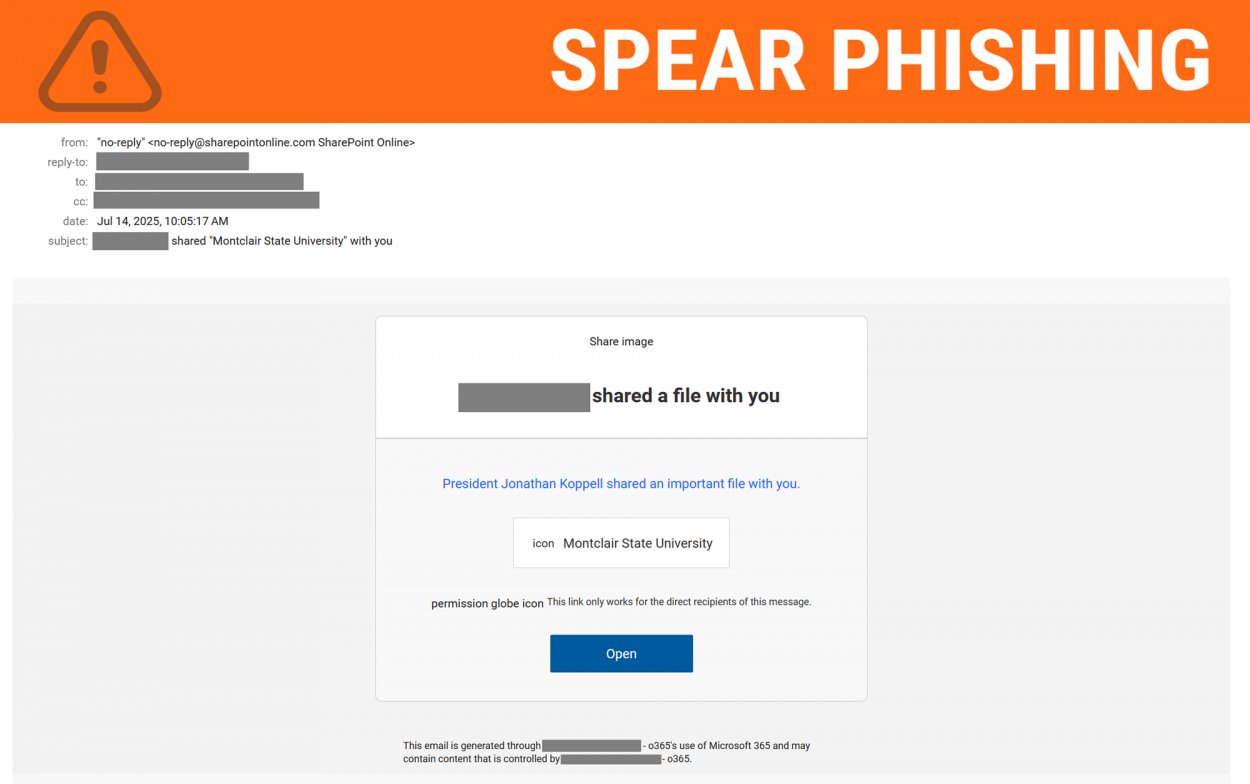 Spear Phishing – Phish Files - Montclair State University