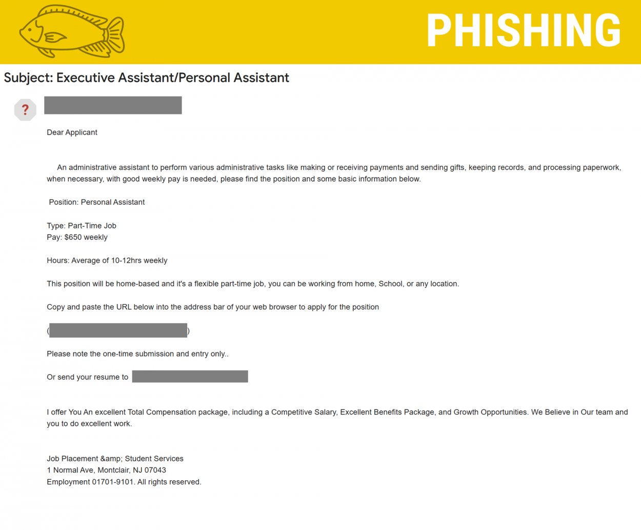 Phishing – Phish Files - Montclair State University