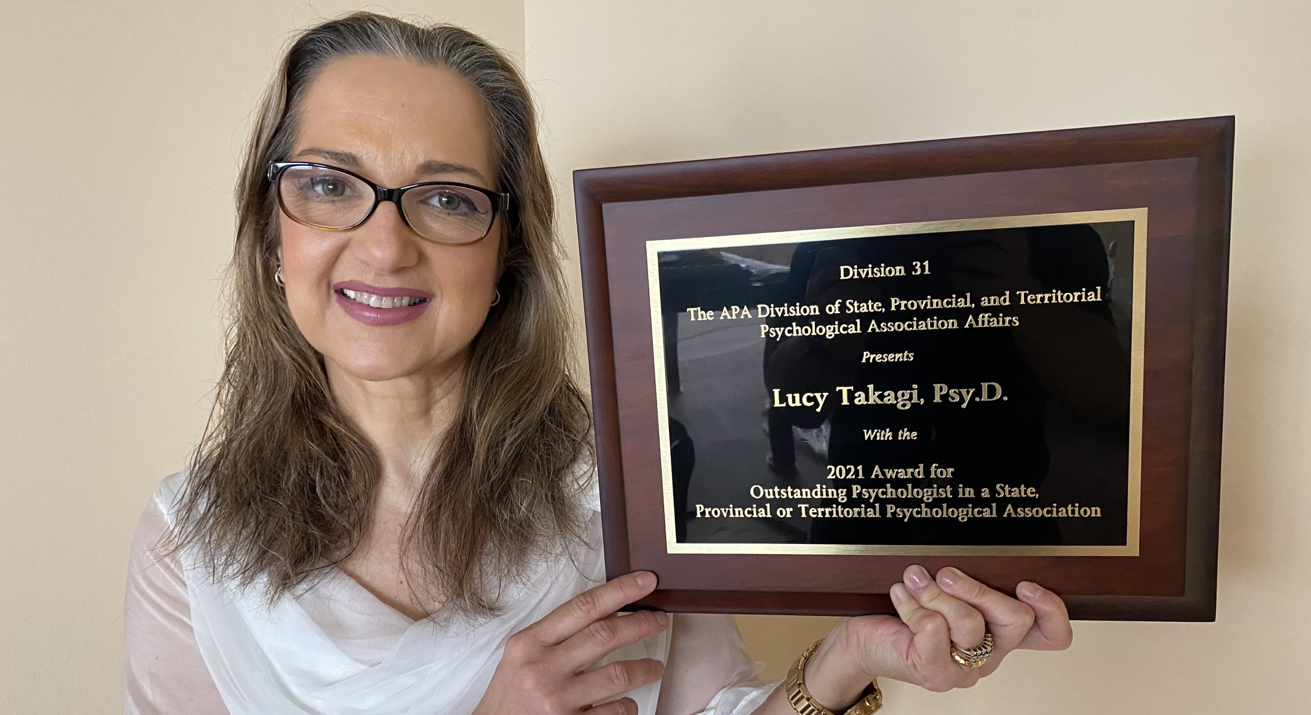 Lucy Sant’Anna Takagi Honored With 2021 Outstanding Psychologist Award ...