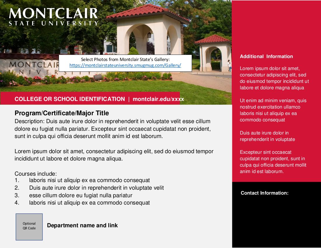 DIY Templates – University Communications And Marketing - Montclair ...