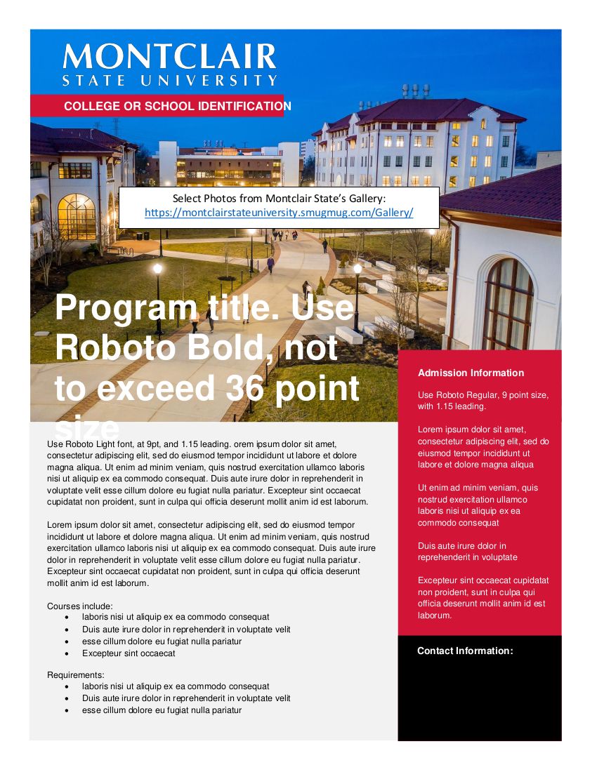 DIY Templates – University Communications And Marketing - Montclair ...