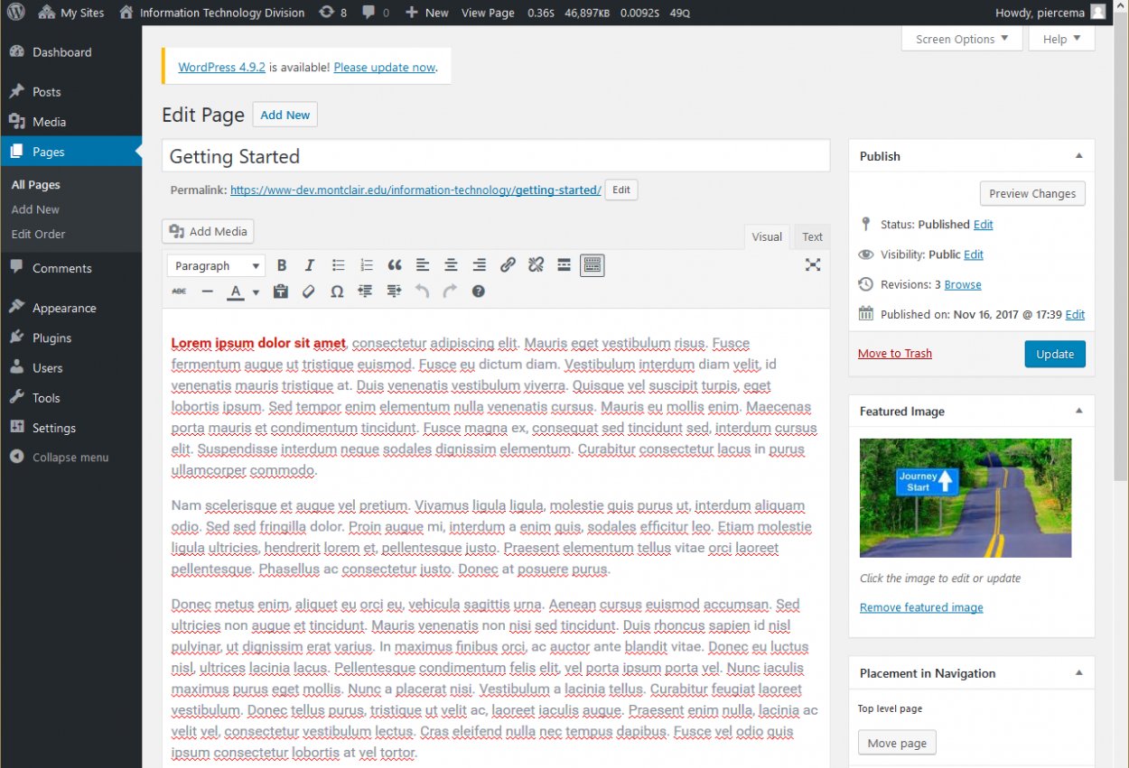 WordPress Guide – University Communications And Marketing - Montclair State University
